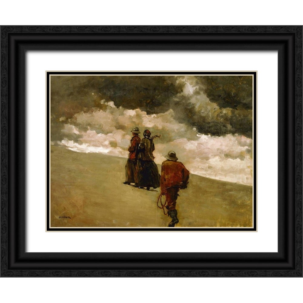 Homer, Winslow 24x19 Black Ornate Wood Framed with Double Matting ...