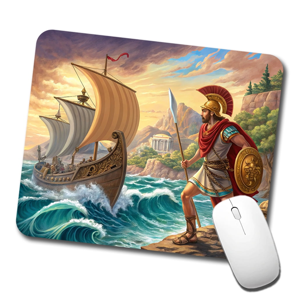 Homer's Iliad And The Odyssey Trojan War Mouse Pad Low Profile Gaming ...