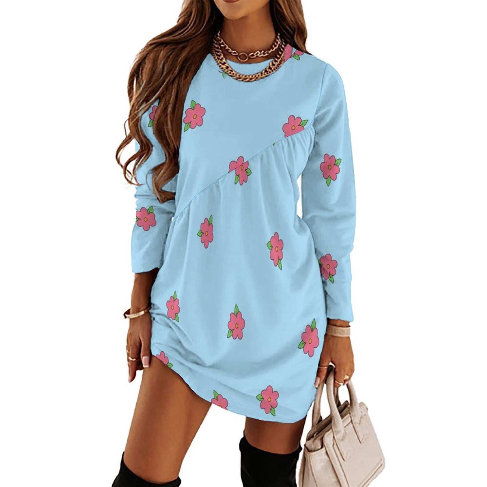 Homer's Mumu- King Size Homer- Big Print Long Sleeved Dress birthday ...