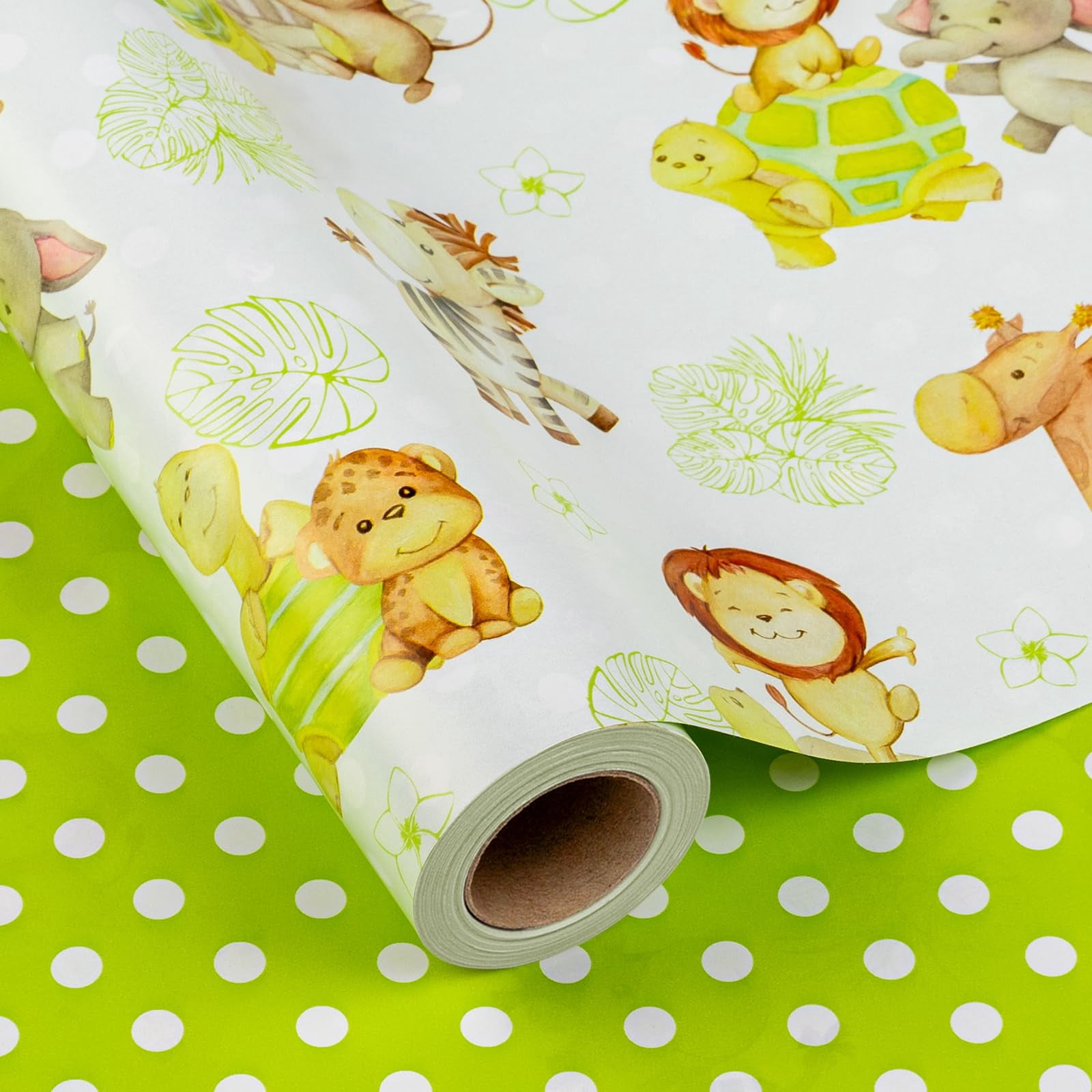 Homeral Reversible Baby Shower KEF16 Wrapping Paper Roll - x 33 Feet ...