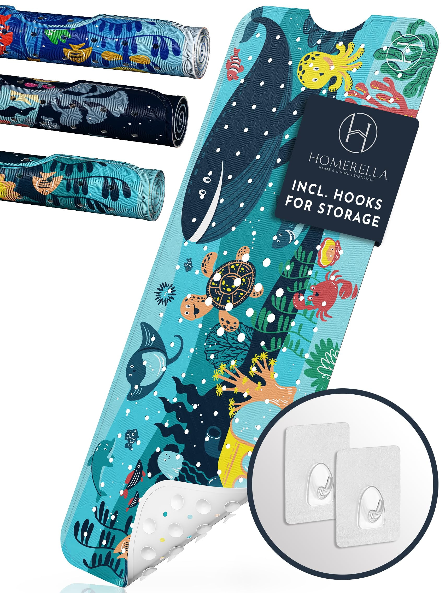 Homerella Baby Bath Tub Mat | Anti Mold Mildew Resistant Non Slip Kids ...