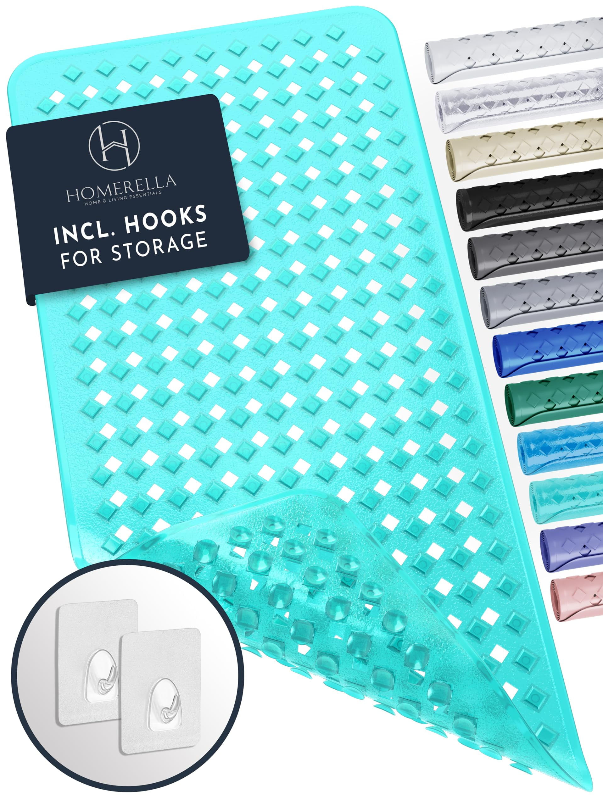 Homerella Bathtub Mat Non Slip | Anti Mold Mildew Resitant Shower Mats ...