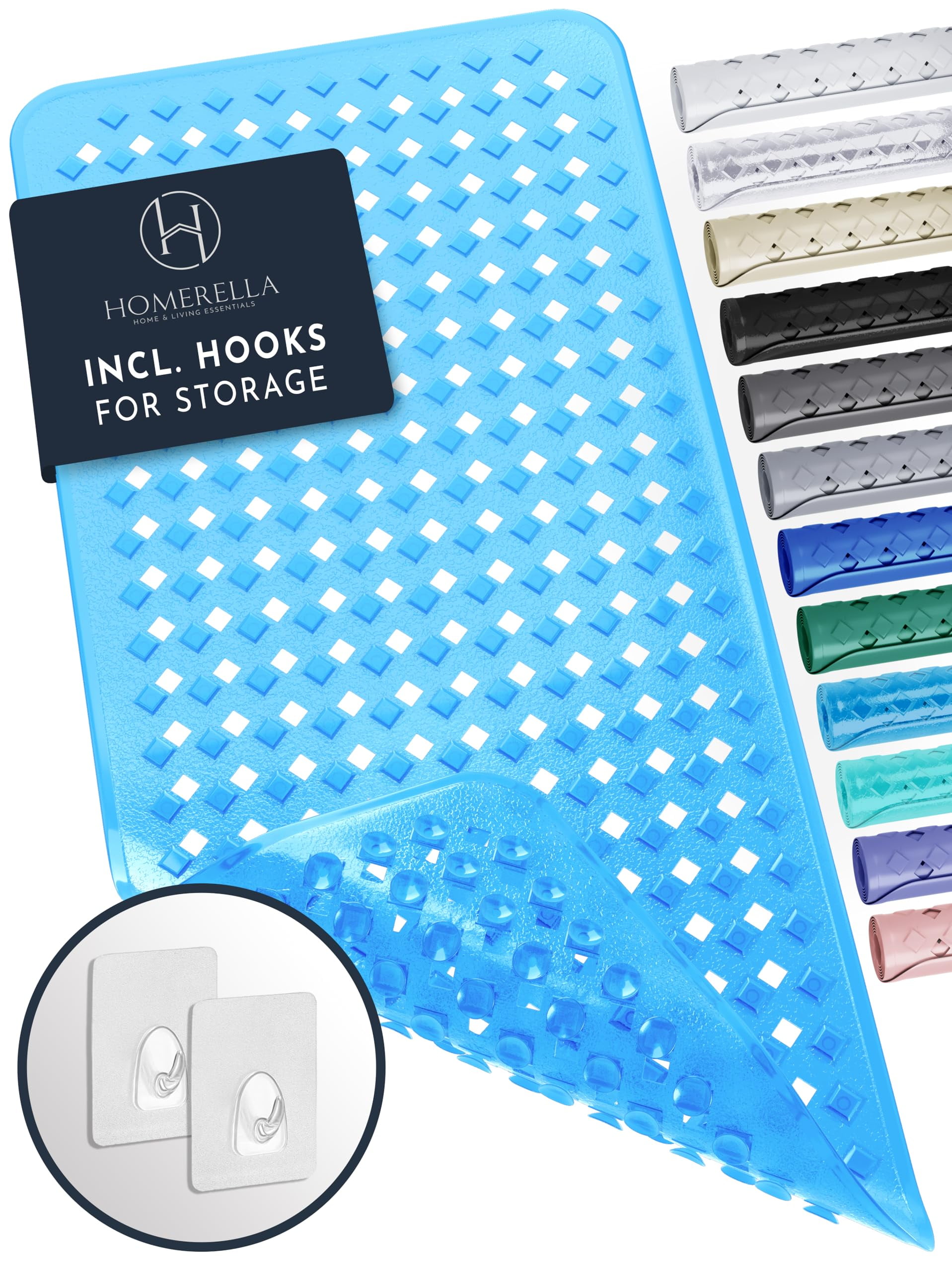 Homerella Bathtub Mat Non Slip | Anti Mold Mildew Resitant Shower Mats ...