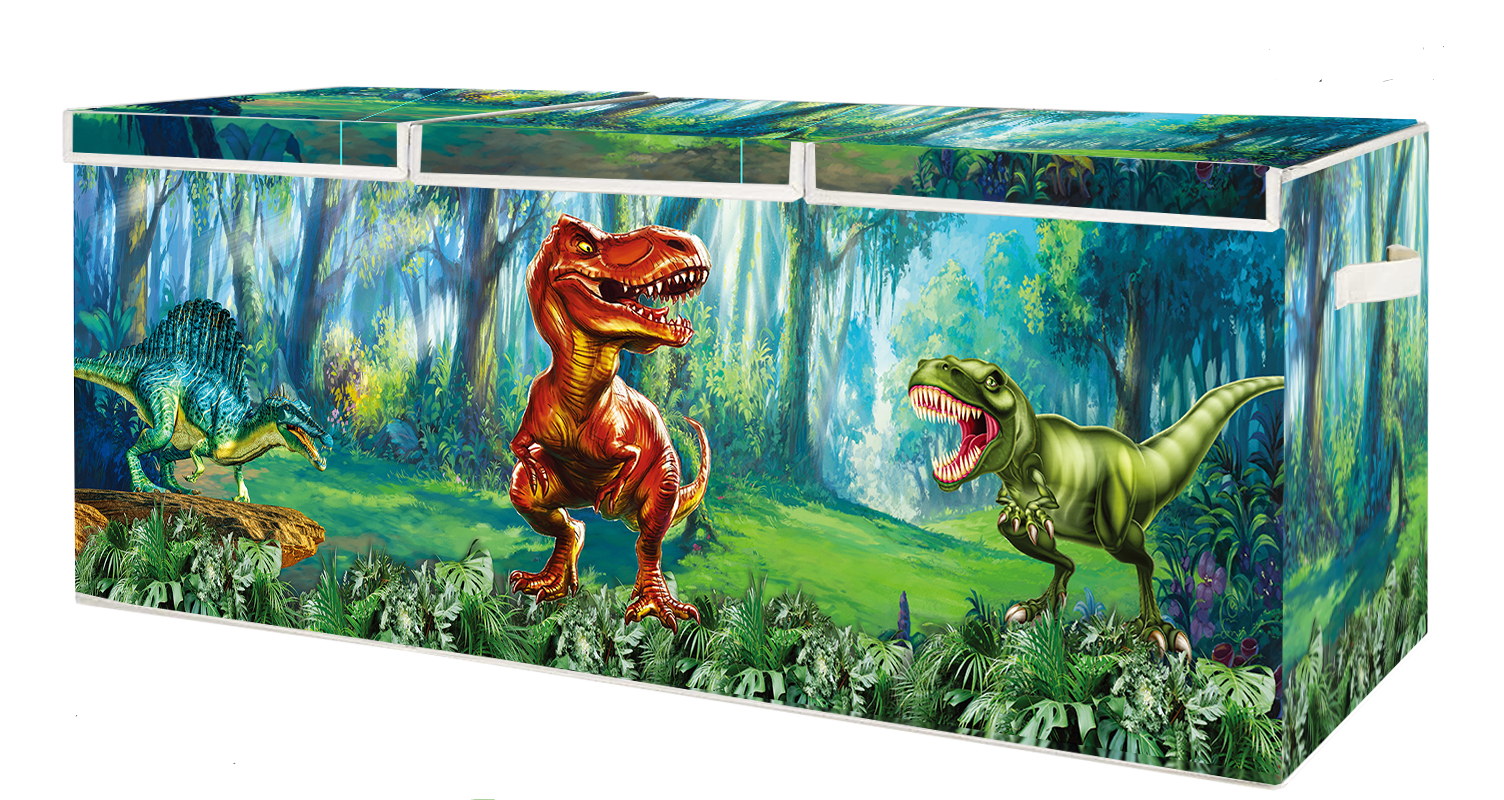 Homeries Large Dino Toy Storage Box for Boys, Kids Big Chest with ...
