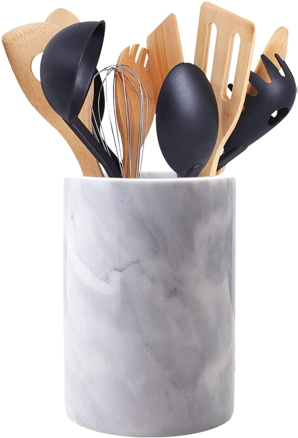 Homeries Marble Kitchen Utensil Holder | Eye-Catching Kitchen Counter ...