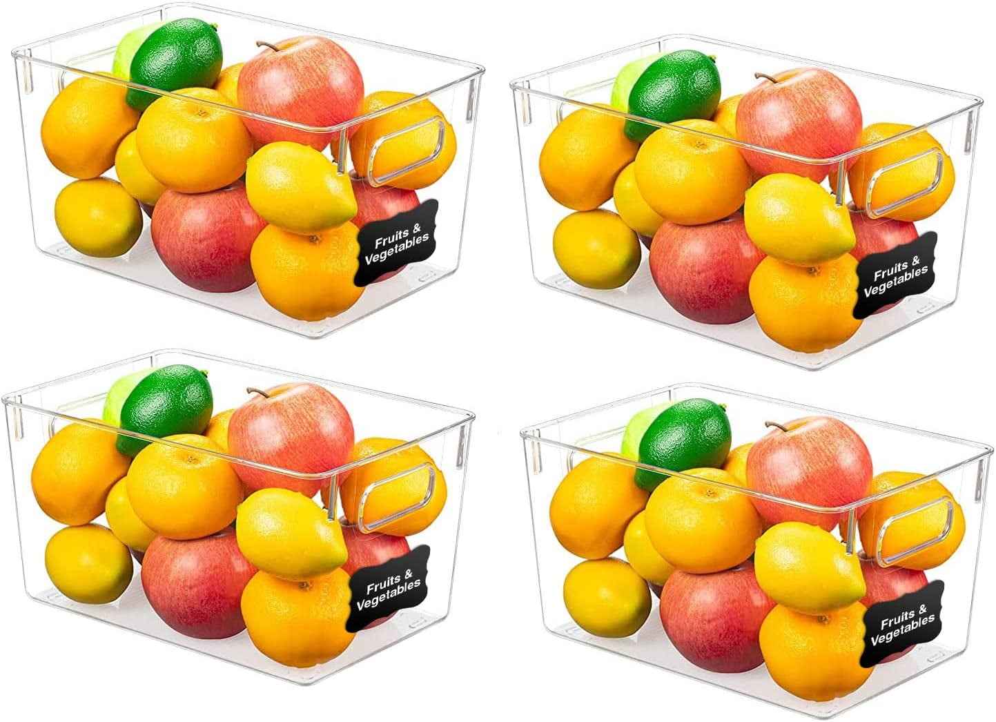 Homeries - Pantry Organizer And Storage bins, Clear Cabinet Organizers ...