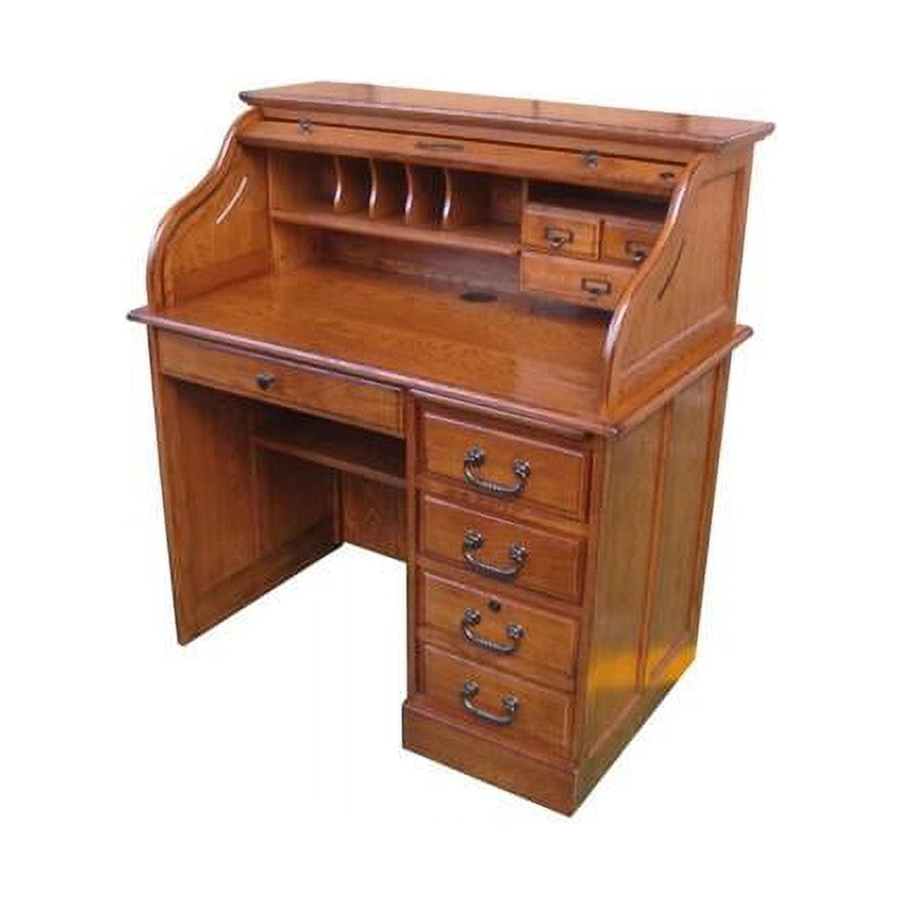 Homeroots 356127 40.5 x 24 x 45 in. Hardwood Student Roll Top Desk ...