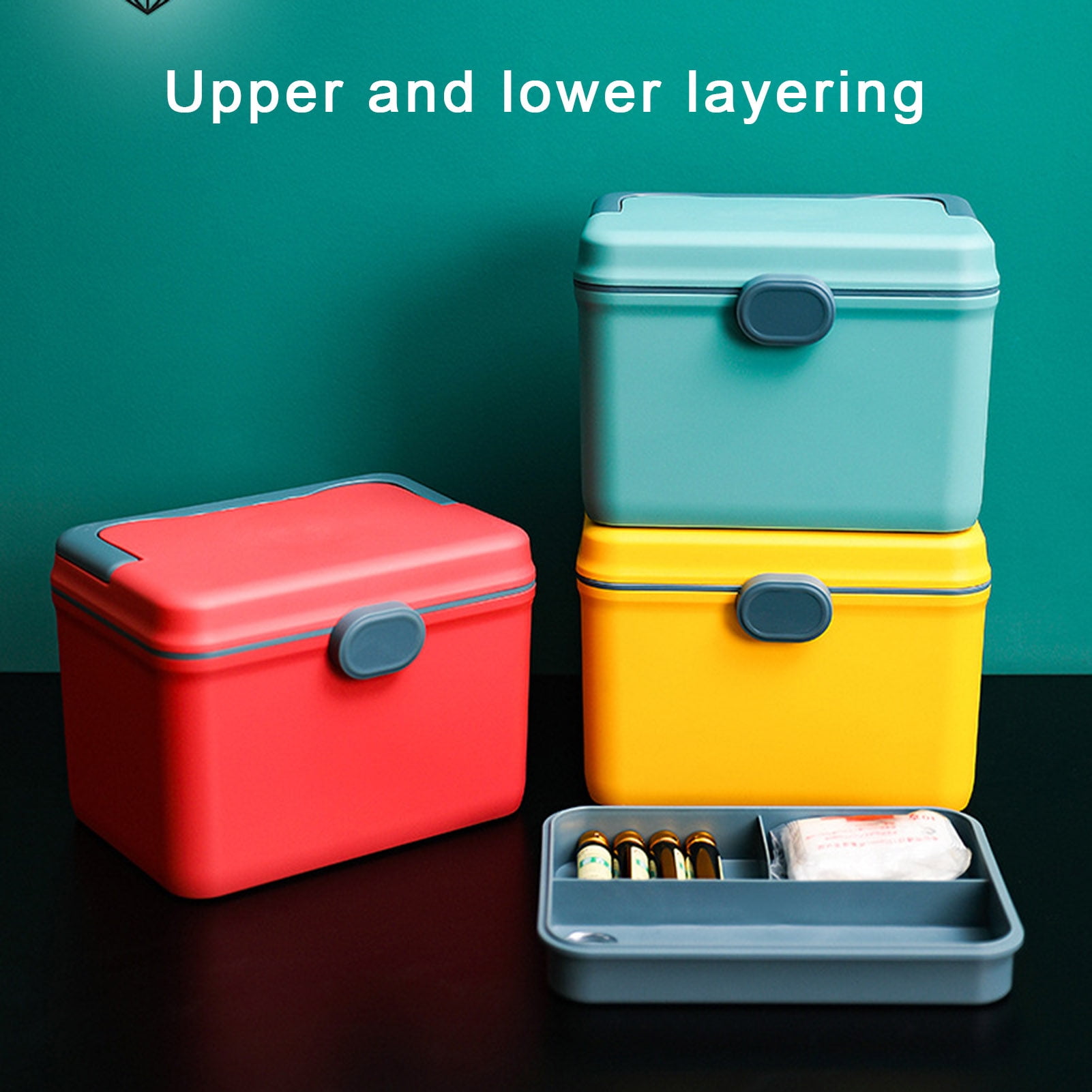 Homerr Child proof First Aid Box Baby safe Organizer Double layered ...