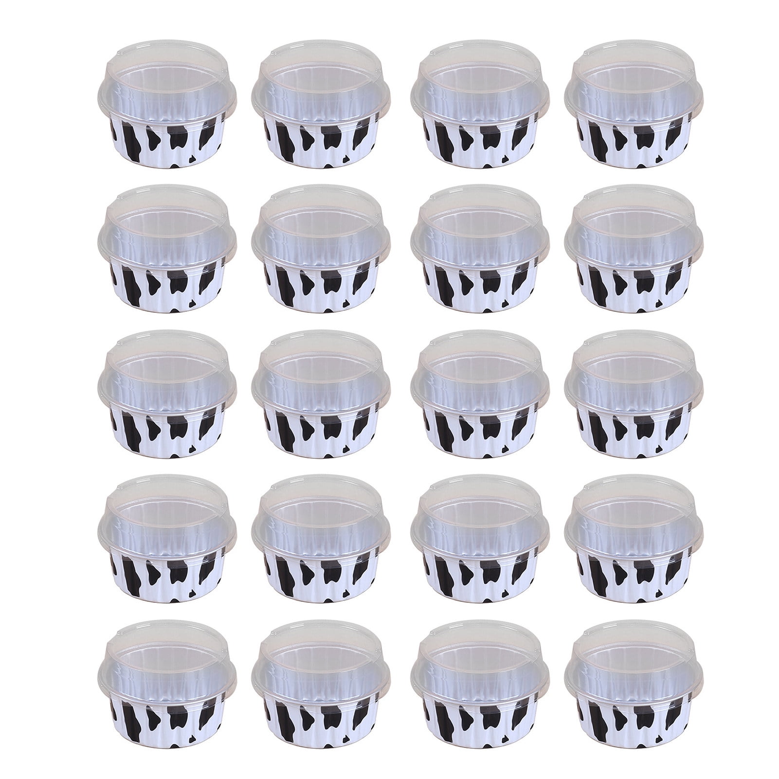 Homerr Cupcake Tinfoil Box 20Pcs Tinfoil Box with Lid Reusable ...