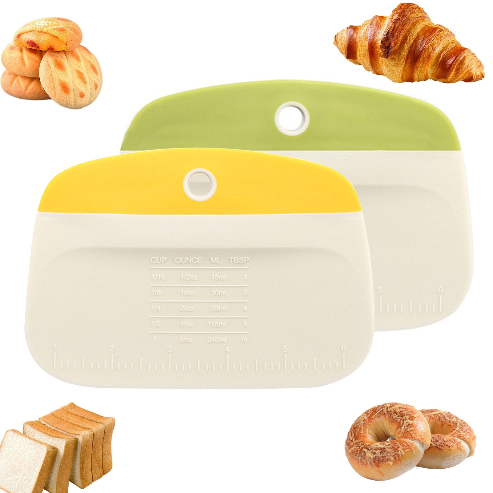 Homerr Dough Cutter Dough Scraper Bowl and Dough Cutter Set - 1/2Pcs ...