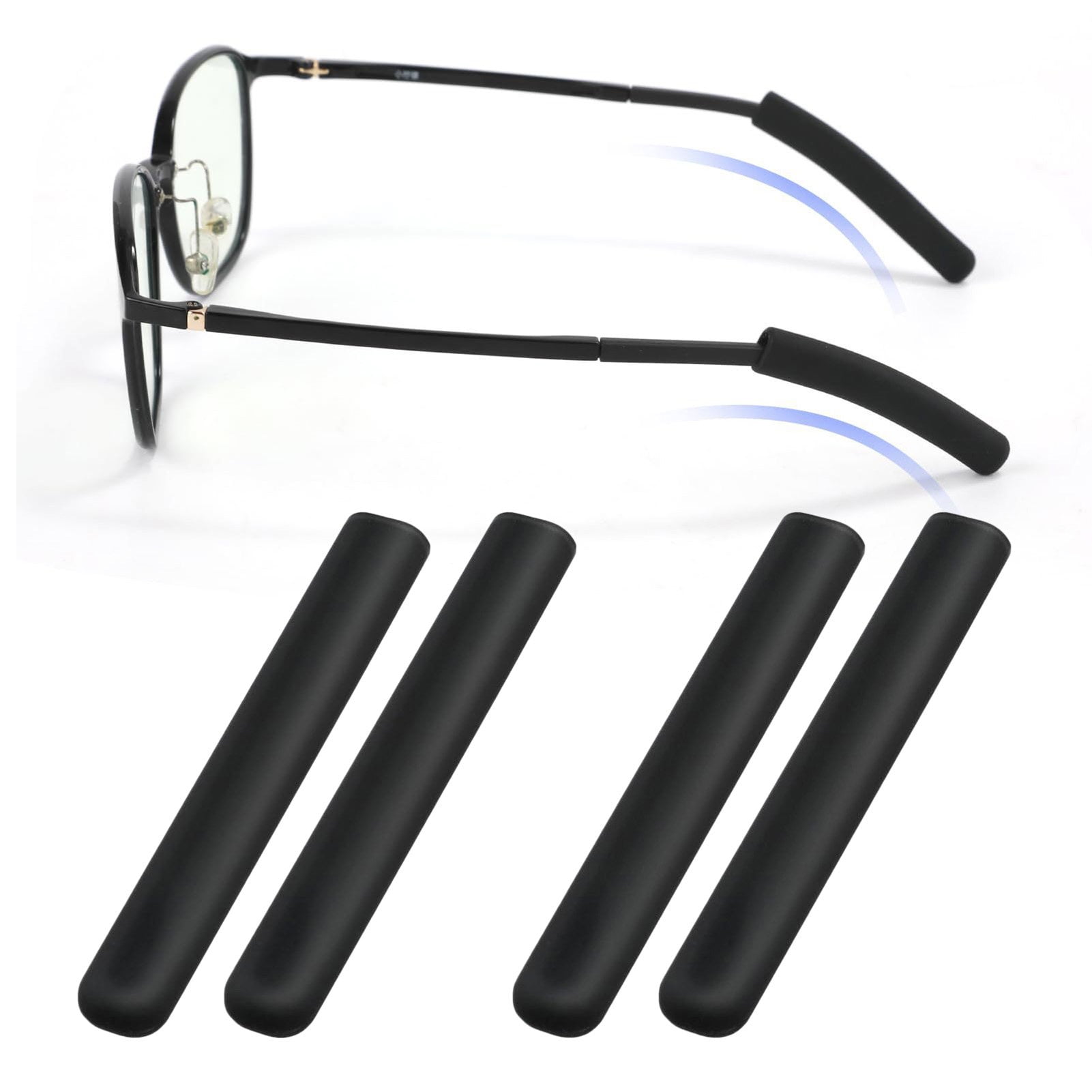 Homerr Eyeglasses Temple Tips Glasses Grips Sleeves 2/4 Pairs Silicone ...