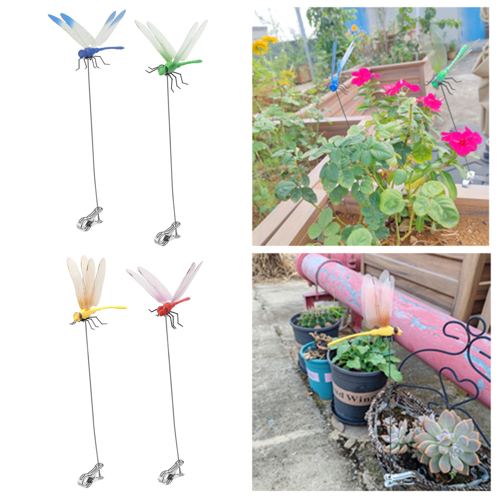 Homerr Fake Dragonfly Clips PVC Waterproof Dragonfly Clips Fake ...