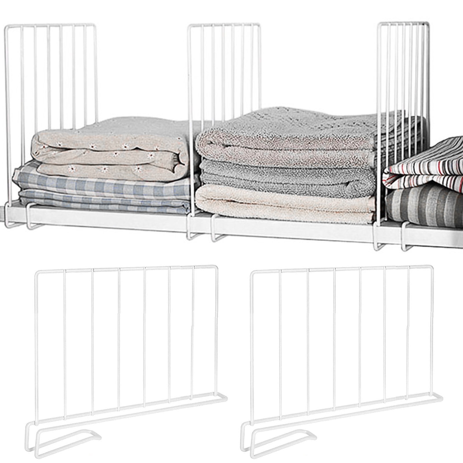 Homerr Storage Partitions Closet Shelf Divider Closet Shelf Organizer ...