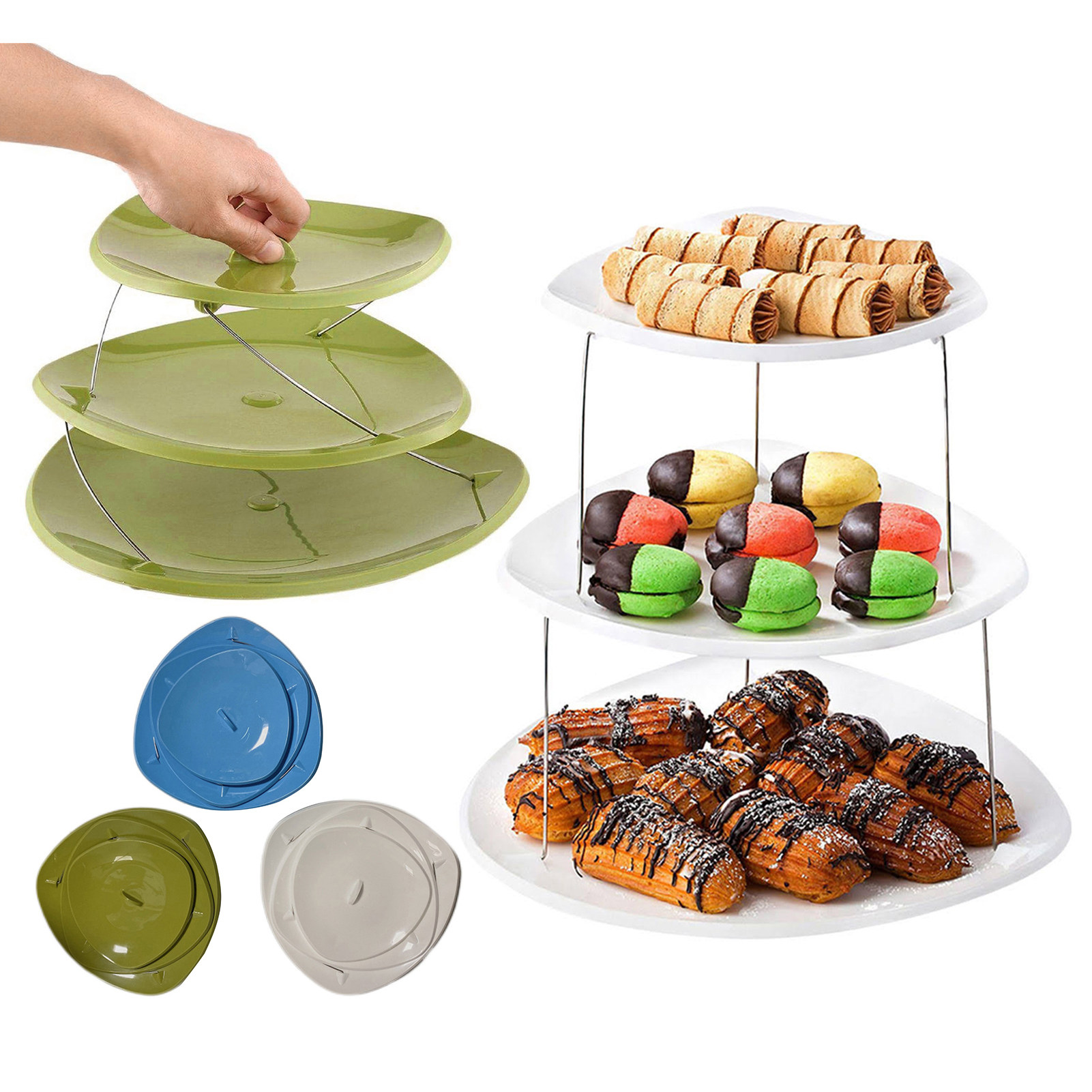 Homerr Three tier Cake Stand Space saving Cake Tray Cake Stand 3 Tier ...