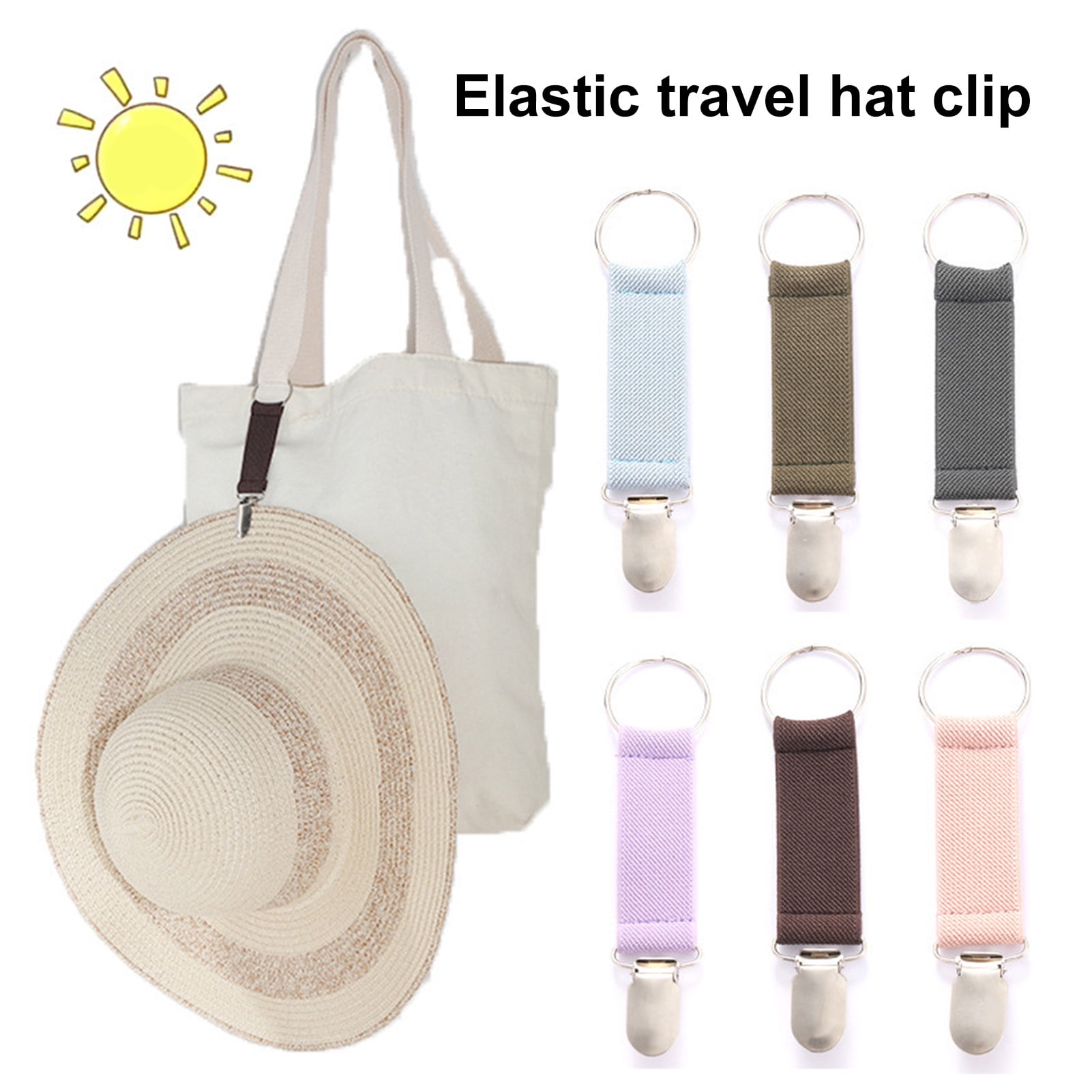 Homerr Travel Hat Clips Anti slip Hat Clips Portable Travel Handbag Hat ...