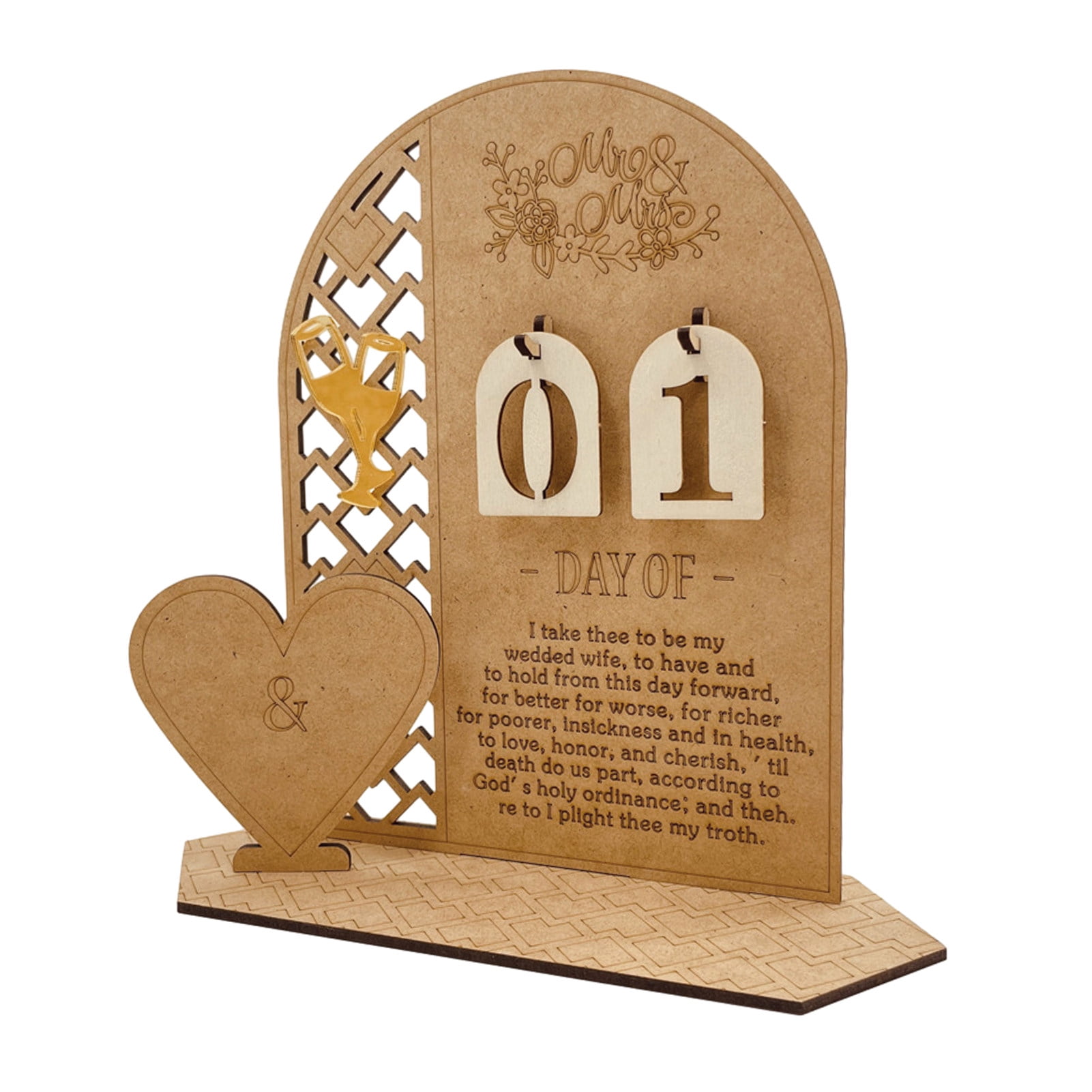 Homerr Wedding Countdown Calendar &MRS Wedding Day Countdown Calendar ...