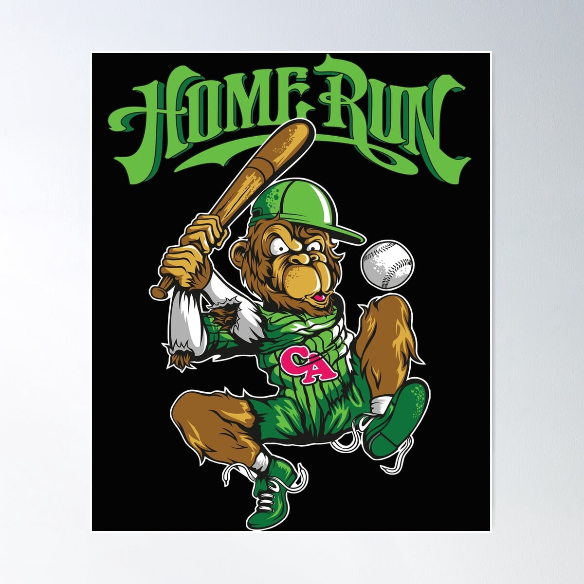 Homerun Monkey Super Star Poster Wall Art, Modern Wall Decor For Living ...