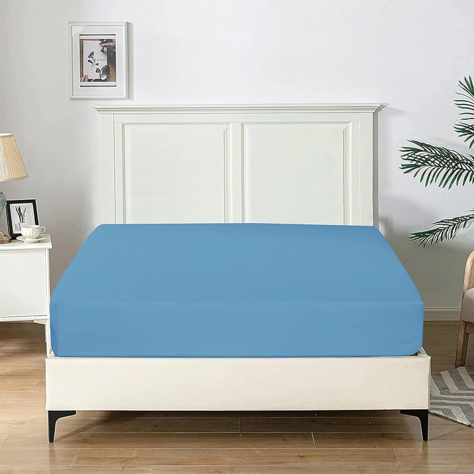 Homes Perception 100% Jersey Cotton King Fitted Sheet - 16" Deep ...