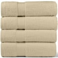 "Homes Perception Large Beige Bath Towels Set | 4 Pack, 27"" x 54 ...