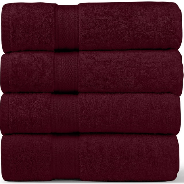 "Homes Perception Large Premium Super Soft Cotton Bath Towels Set, 4 ...