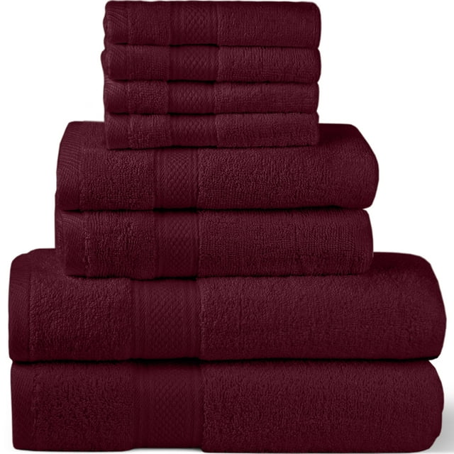 Homes Perception Premium 8 Pack Bath Towels Set | 2 Bath Towels, 2 Hand ...