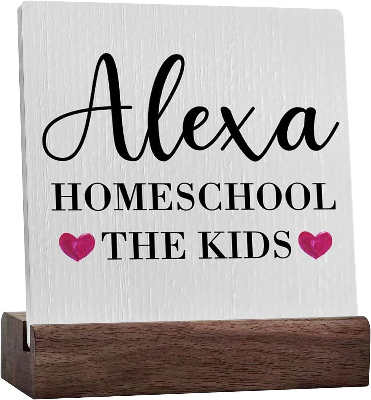 Homeschool Artwork Ceramic Table Sign Rustic Farmhouse Style Alexa ...