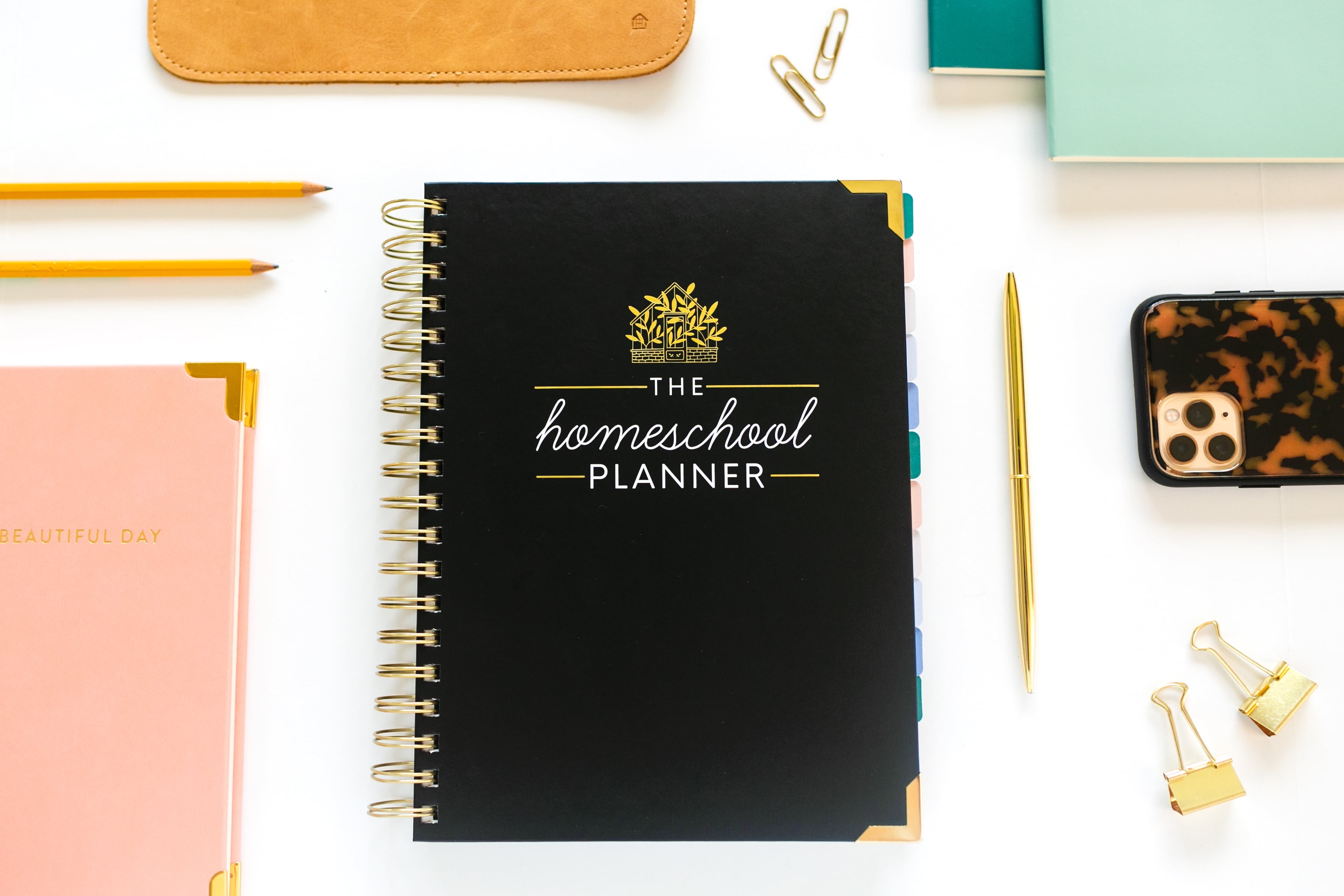 The Homeschool Planner: Beautiful and Undated with Monthly Tabs | To Do ...