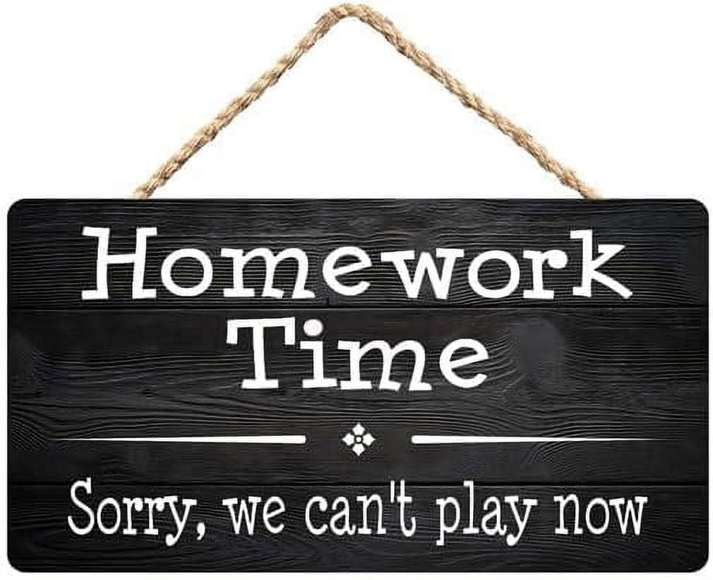 Homeschool Sign,Homework Time,Sorry We Can'T Play Now Rustic Wooden ...