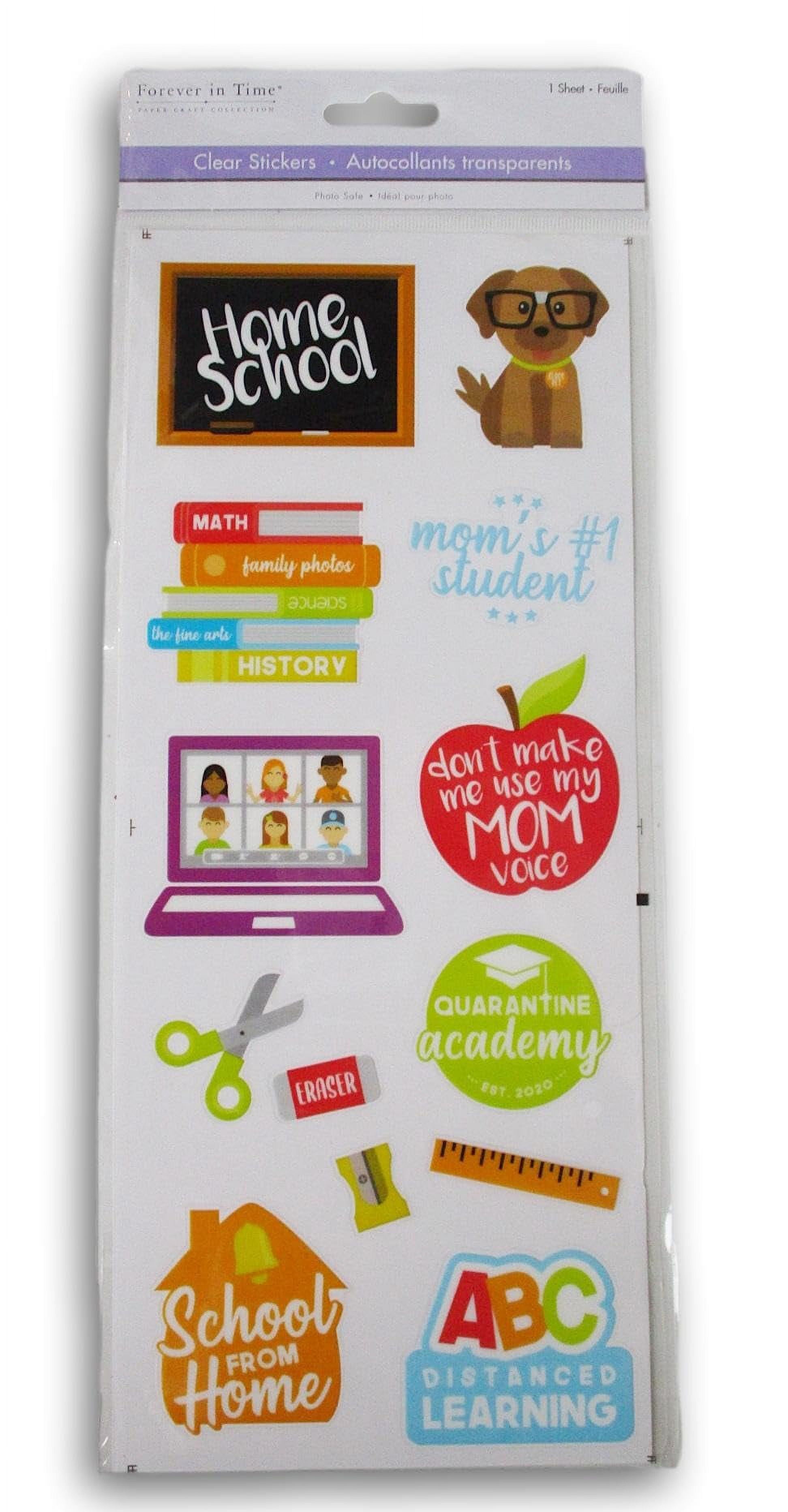 Homeschool Stickers - Laptop, Apples, ABC Distance Learning- Scrapbook ...