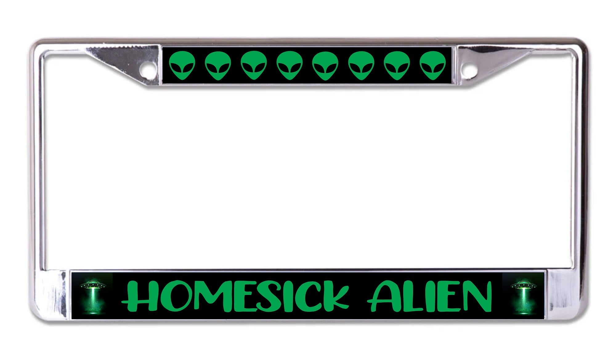 Homesick Alien Chrome License Plate Frame - Walmart.com