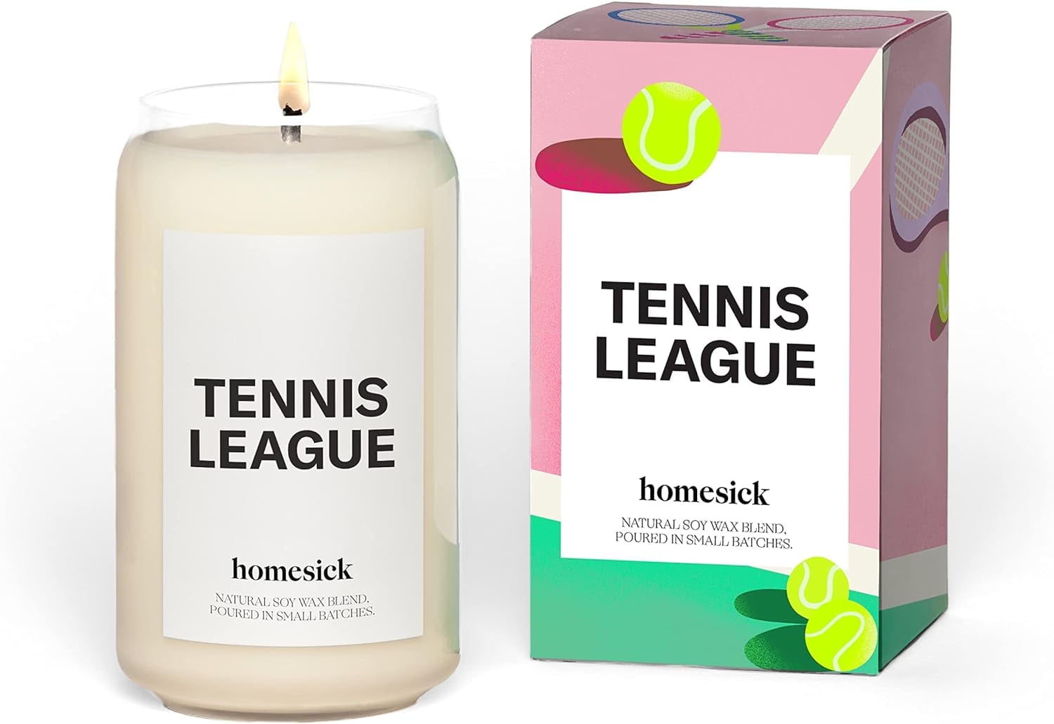 Homesick Premium Scented Candle, Tennis League - Scents of Lime Blossom ...