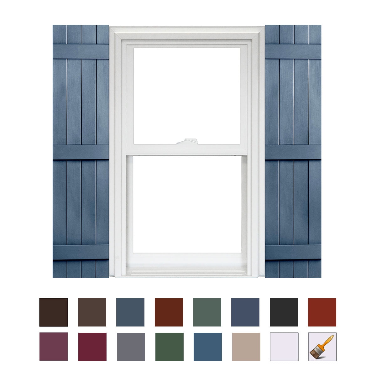 Homeside 4 Board and Batten Joined Vinyl Shutters (1 Pair) In Stock Now ...
