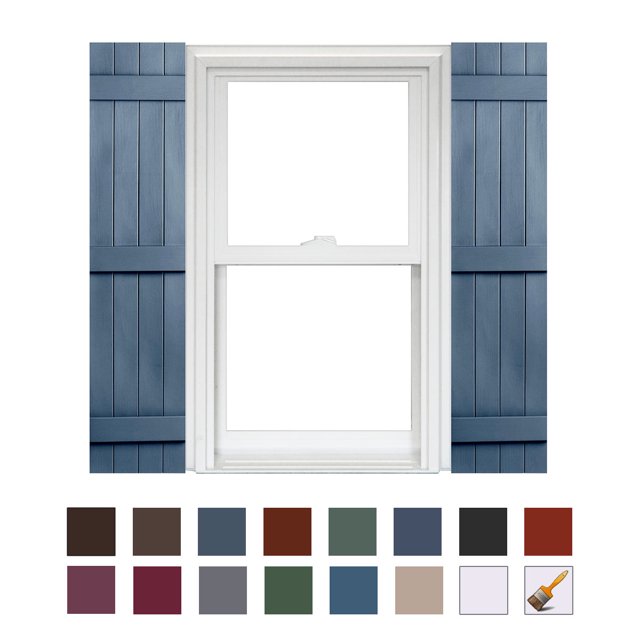 Homeside 4 Board and Batten Joined Vinyl Shutters (1 Pair) In Stock Now ...