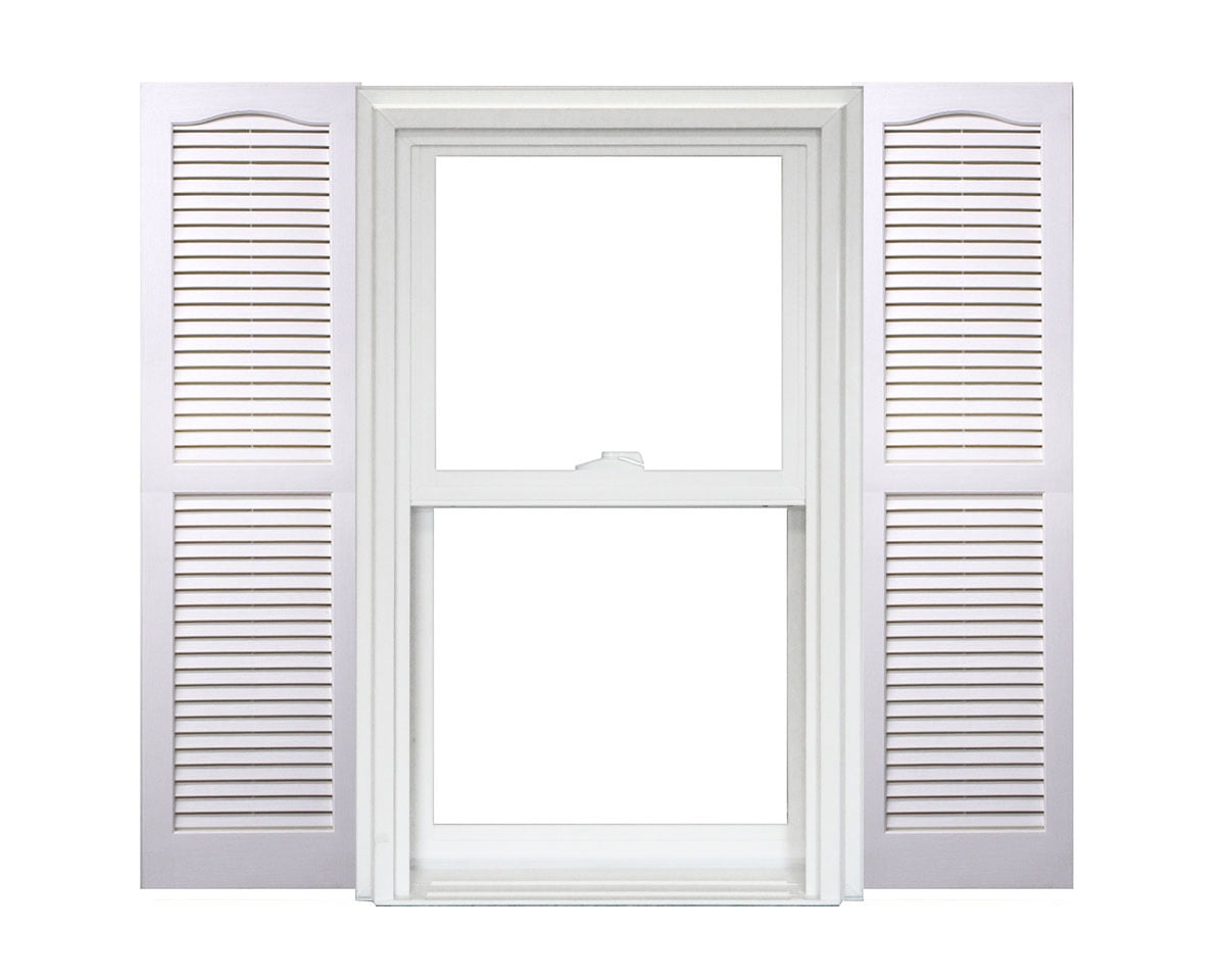 Homeside Open Louver Vinyl Shutters (1 Pair) - Walmart.com