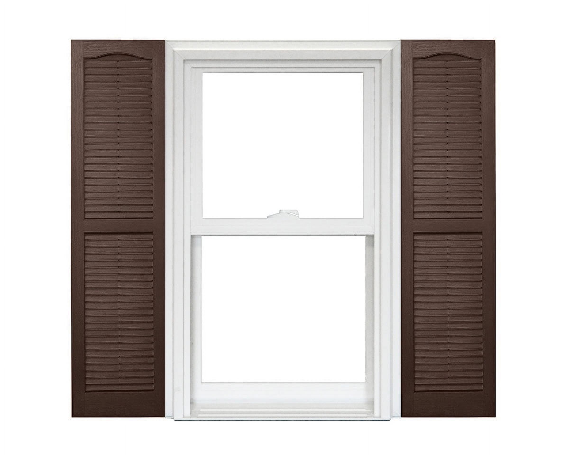 Homeside Open Louver Vinyl Shutters (1 Pair) - Walmart.com