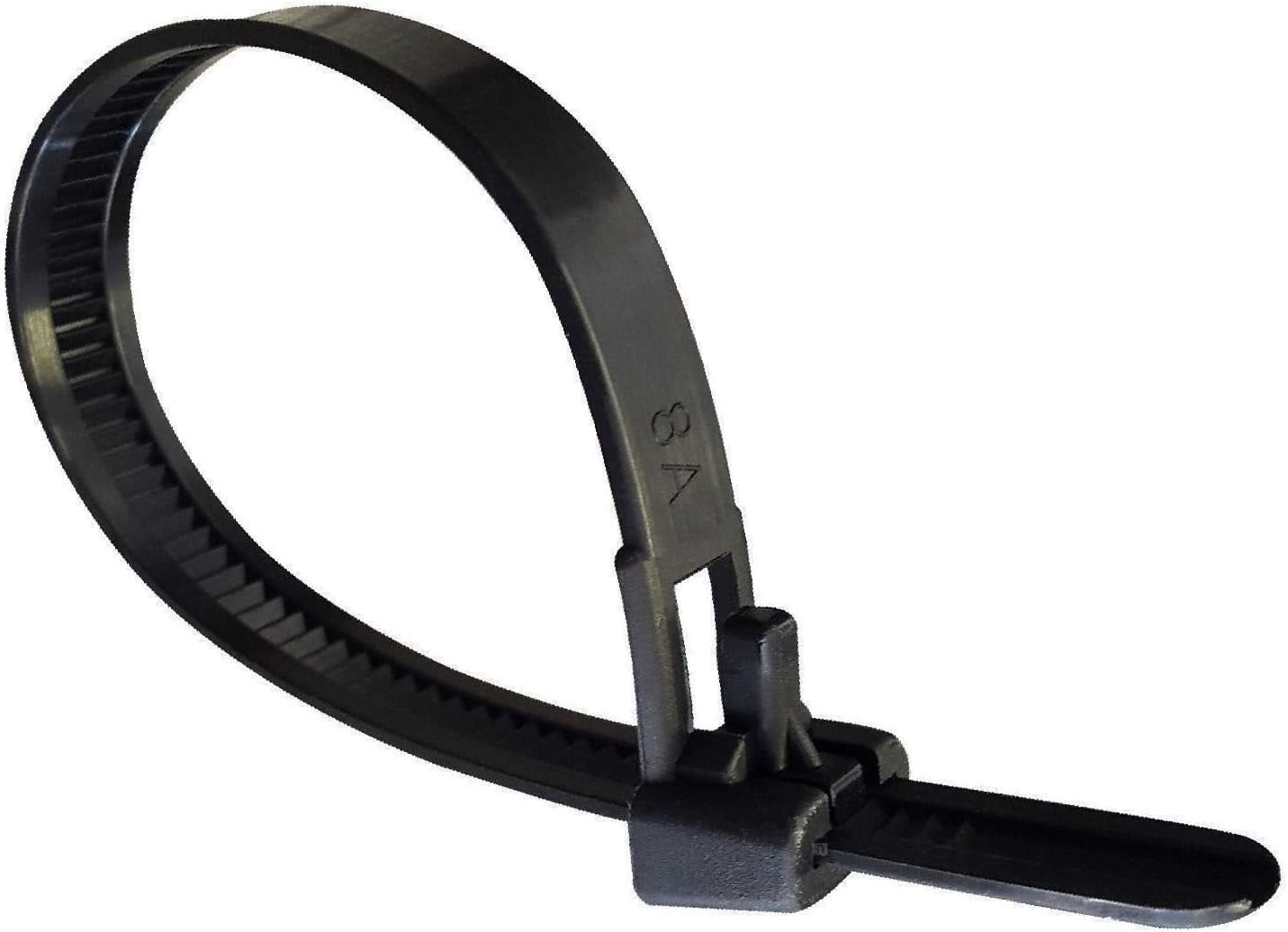 Homesmart 100 x Black Releasable Cable Ties 200mm x 7.6mm Reusable Wire ...