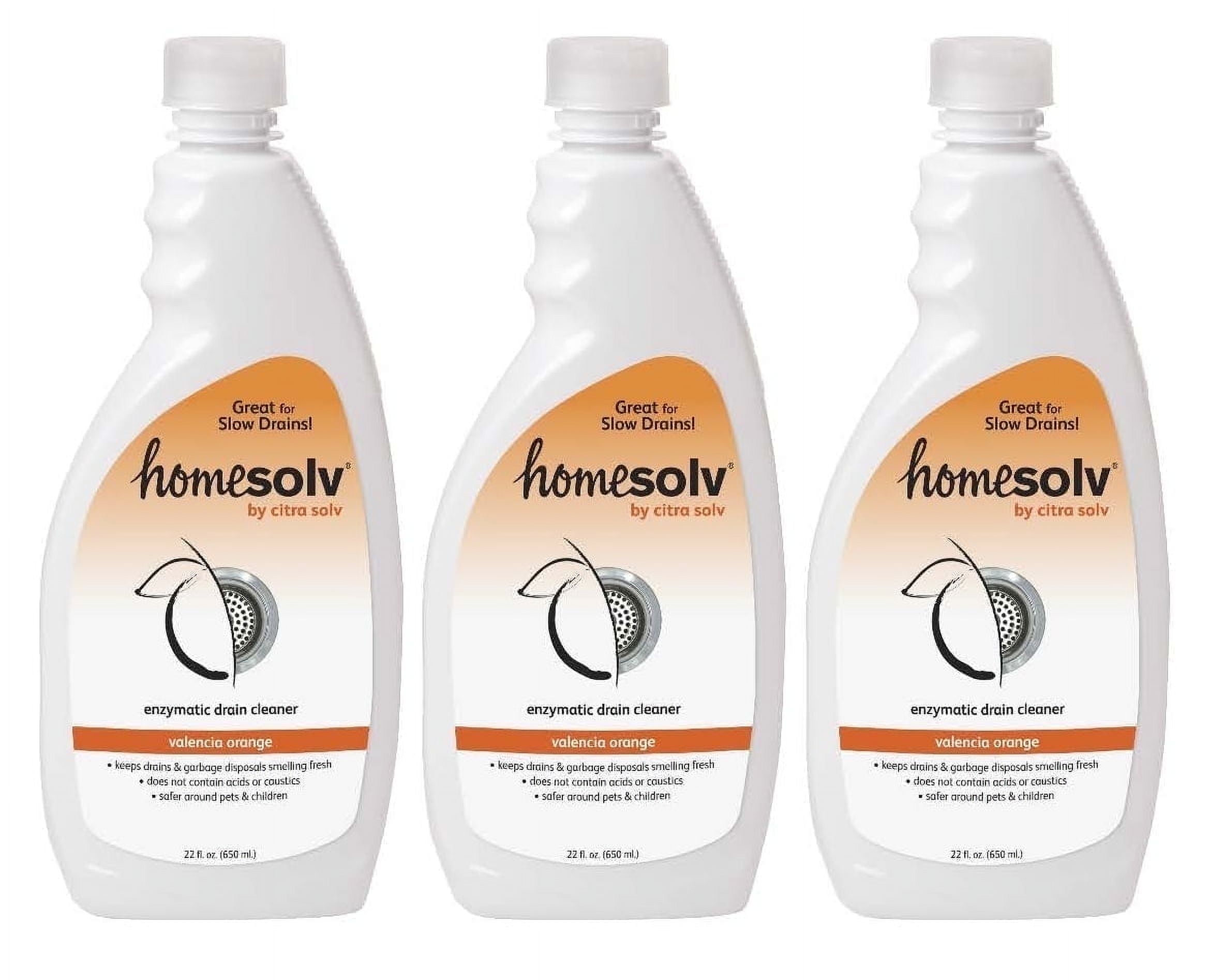 Citra Solv Homesolv Residential & Septic Safe Drain Opener, 22 fl oz, 3 ...