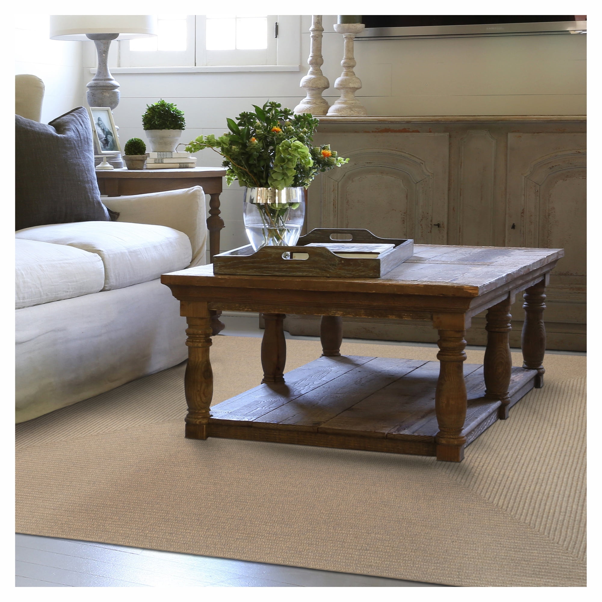 Homespice Biscuit Indoor Outdoor Braided Rugs and Braided Rect Rugs 4x6 ...