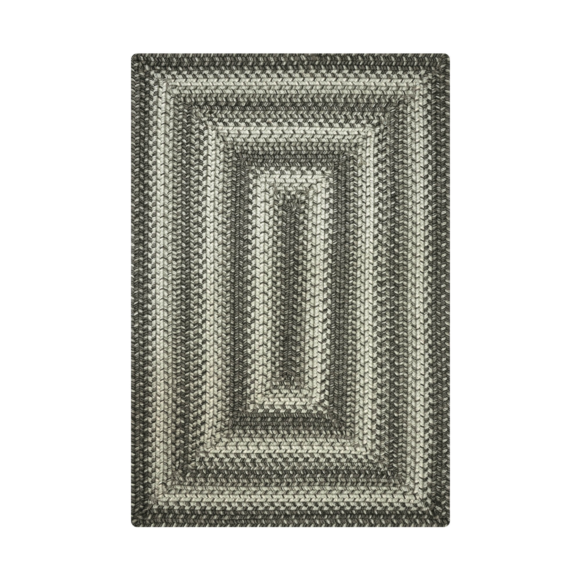 Homespice Cobblestone Pure Comfort Gray Braided Rug 8' x 10' For ...