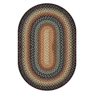 Homespice - Log Cabin Step Country Braided Rug, a Luxury Rustic Area ...