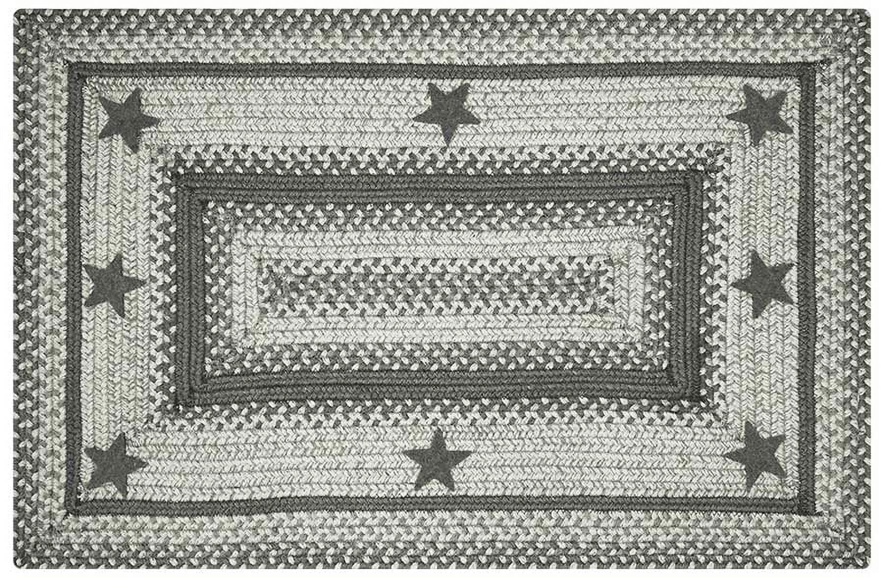 Homespice Dcor Primitive Star - Plymouth Jute Braided Rug 8 x 10 ...