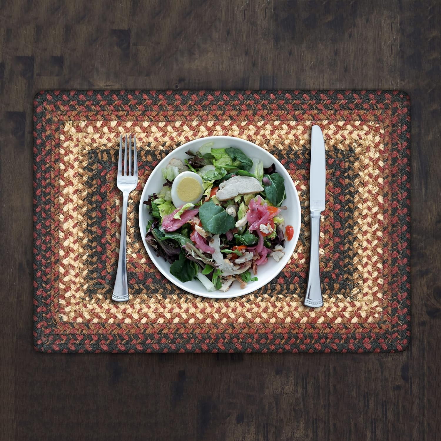 Homespice - Flint Hill Braided Placemats, Perfect Oval Placemats of ...