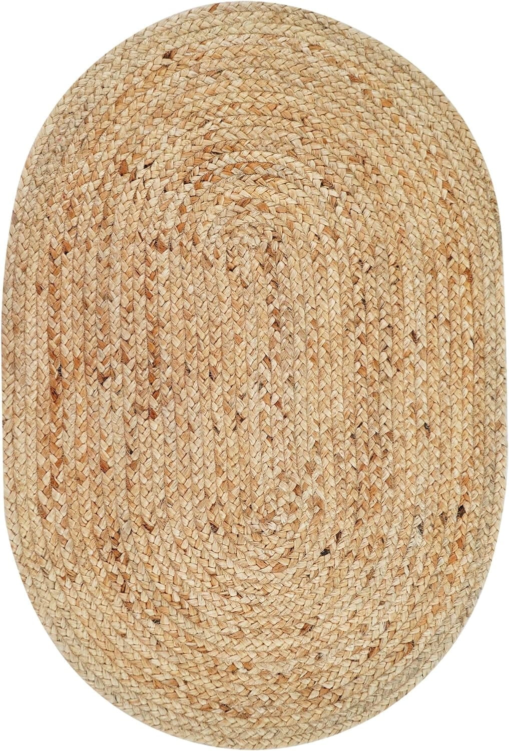 Homespice George Jute Braided Oval Rugs 5x7, Perfect for Farmhouse and ...