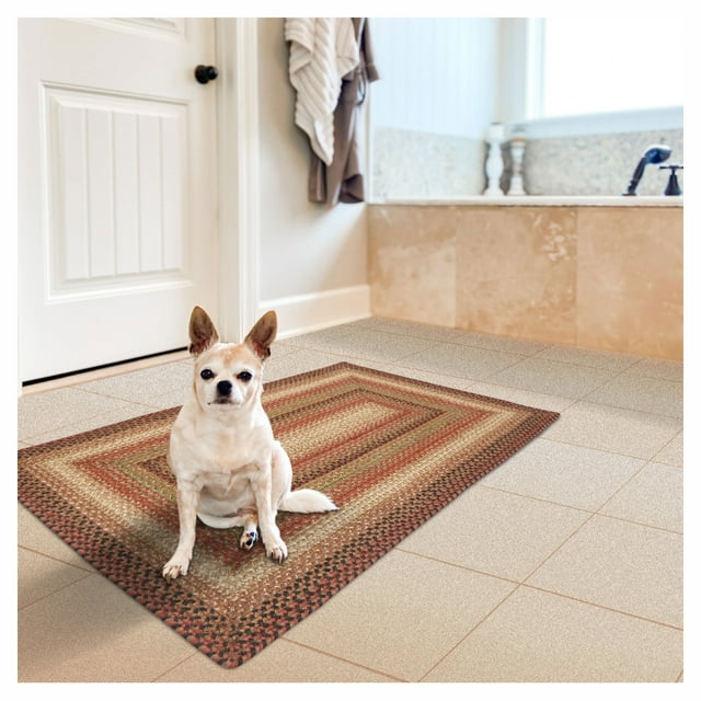 Homespice Gingerbread Brown Braided Runner Rug 22x72" Jute Rug for ...