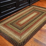 Homespice Gingerbread Jute 2x3' Brown Braided Rug, Entryway Rug ...