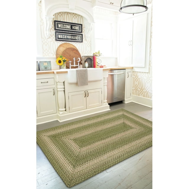 Homespice Grassland Jute Braided Area Rug, 22 x 72 Rectangular Hall ...