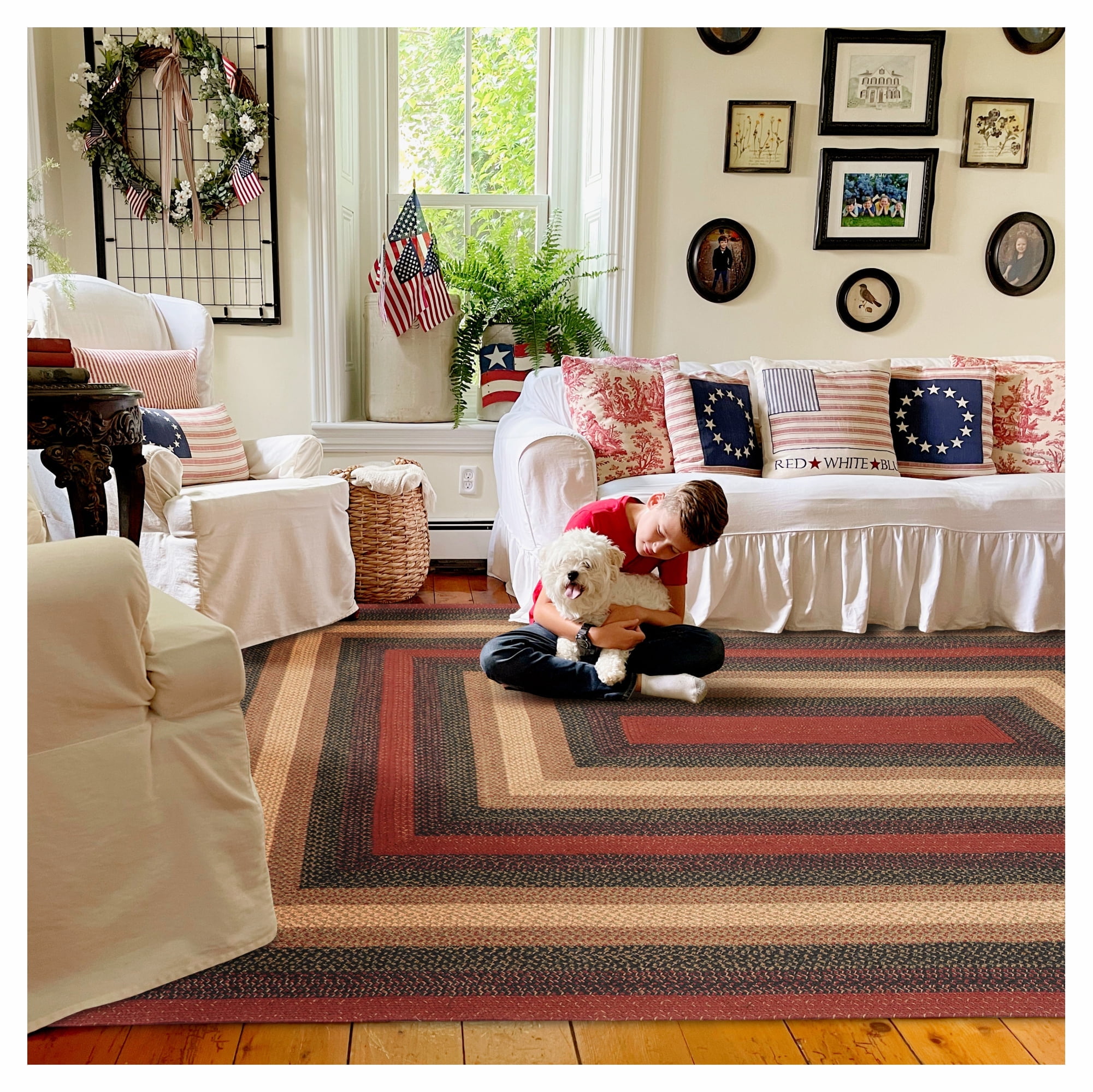 Homespice Highland Braided Rug 4x6' - Explore Multi Color Rugs for ...