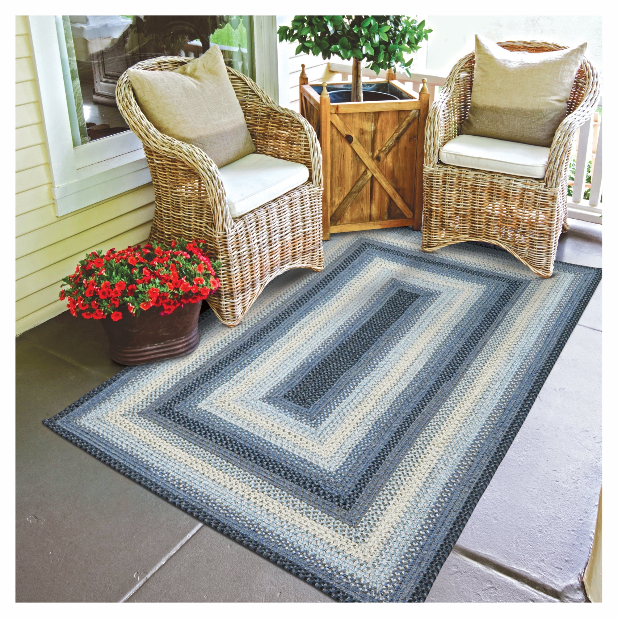 Homespice Juniper 8x10' Braided Rug and Pet Friendly Rugs Washable, The ...