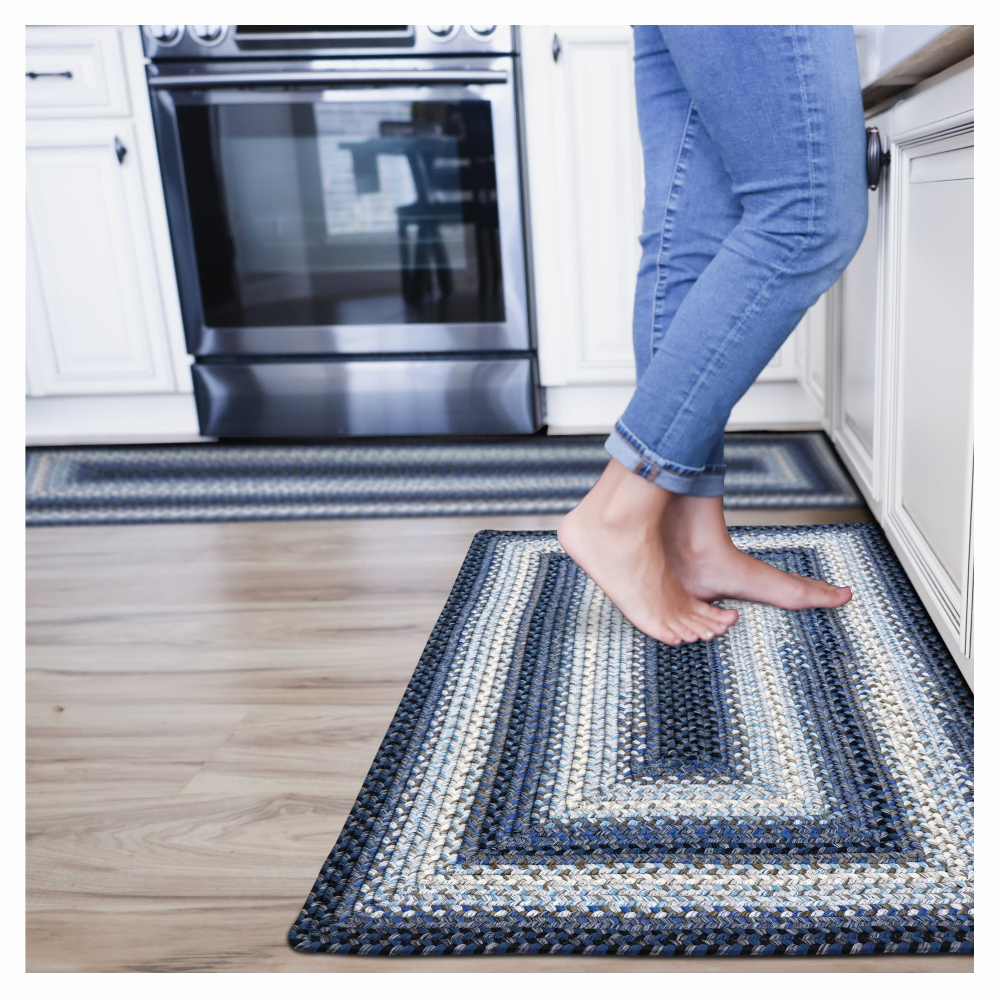 Homespice Juniper Braided Rug and Country Mats 27x45", Small Braided ...