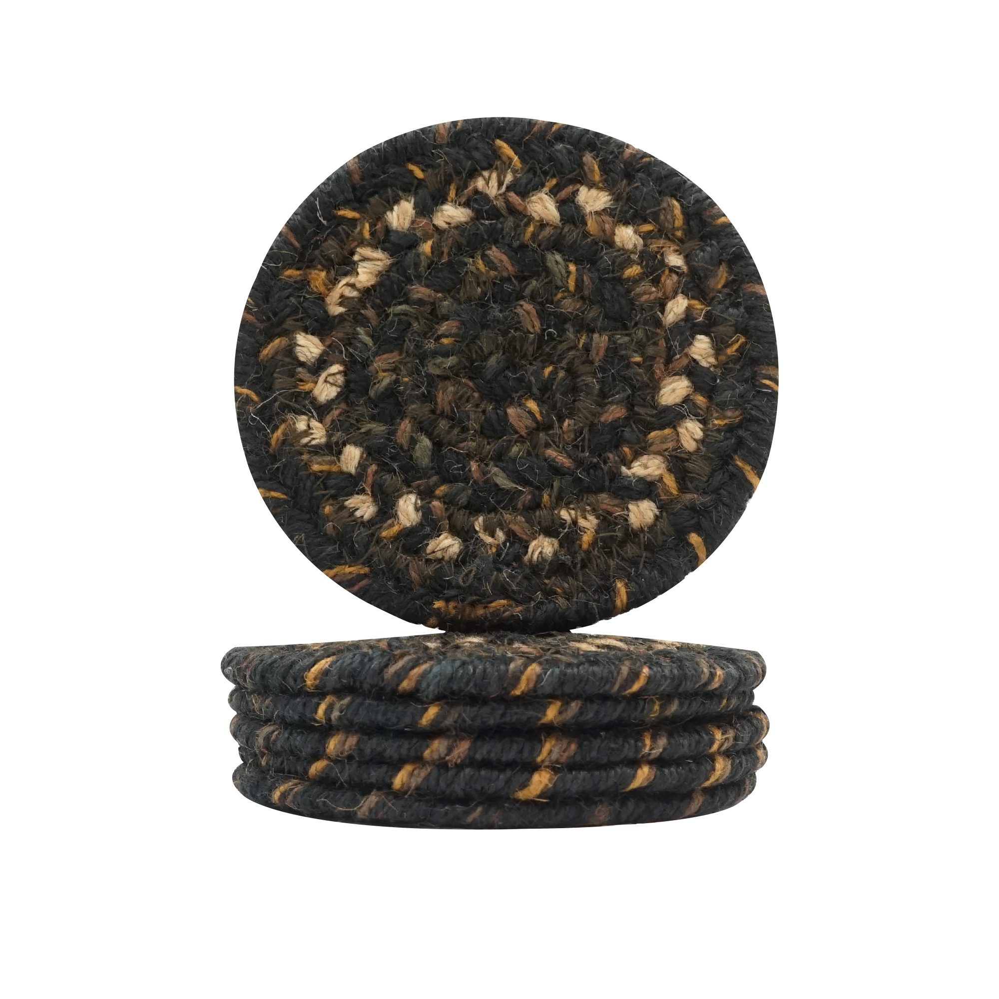 Homespice Kilimanjaro Jute Braided Coasters for Drinks, Absorbent Drink ...